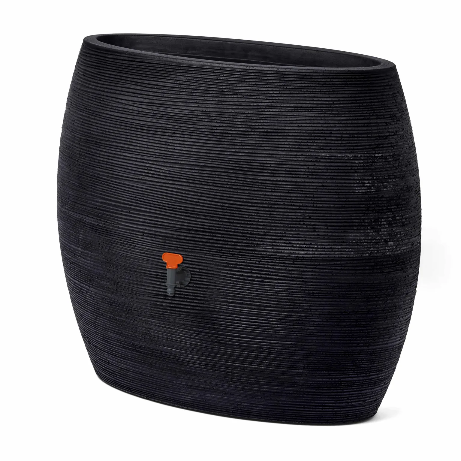 Capi regenton rib 250l zwart - Regentonnen - Ranzijn tuin